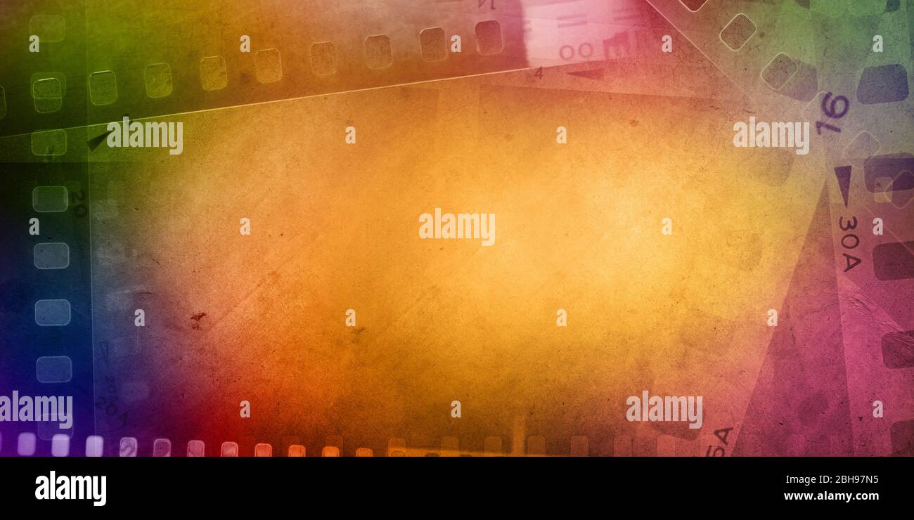 Colorful film negative frames background Stock Photo - Alamy