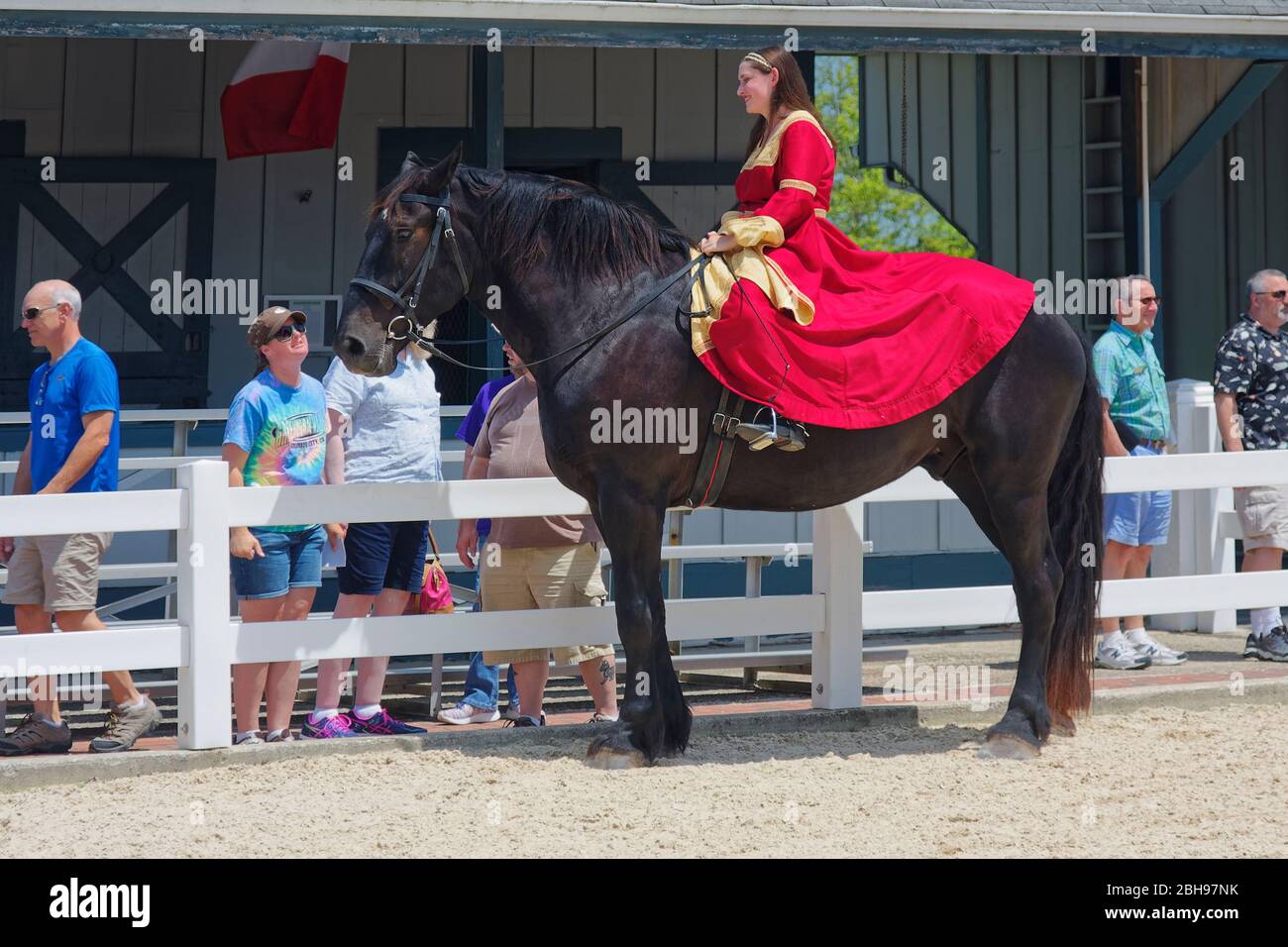 Rider wearing antique red dress hi-res stock photography and images - Alamy