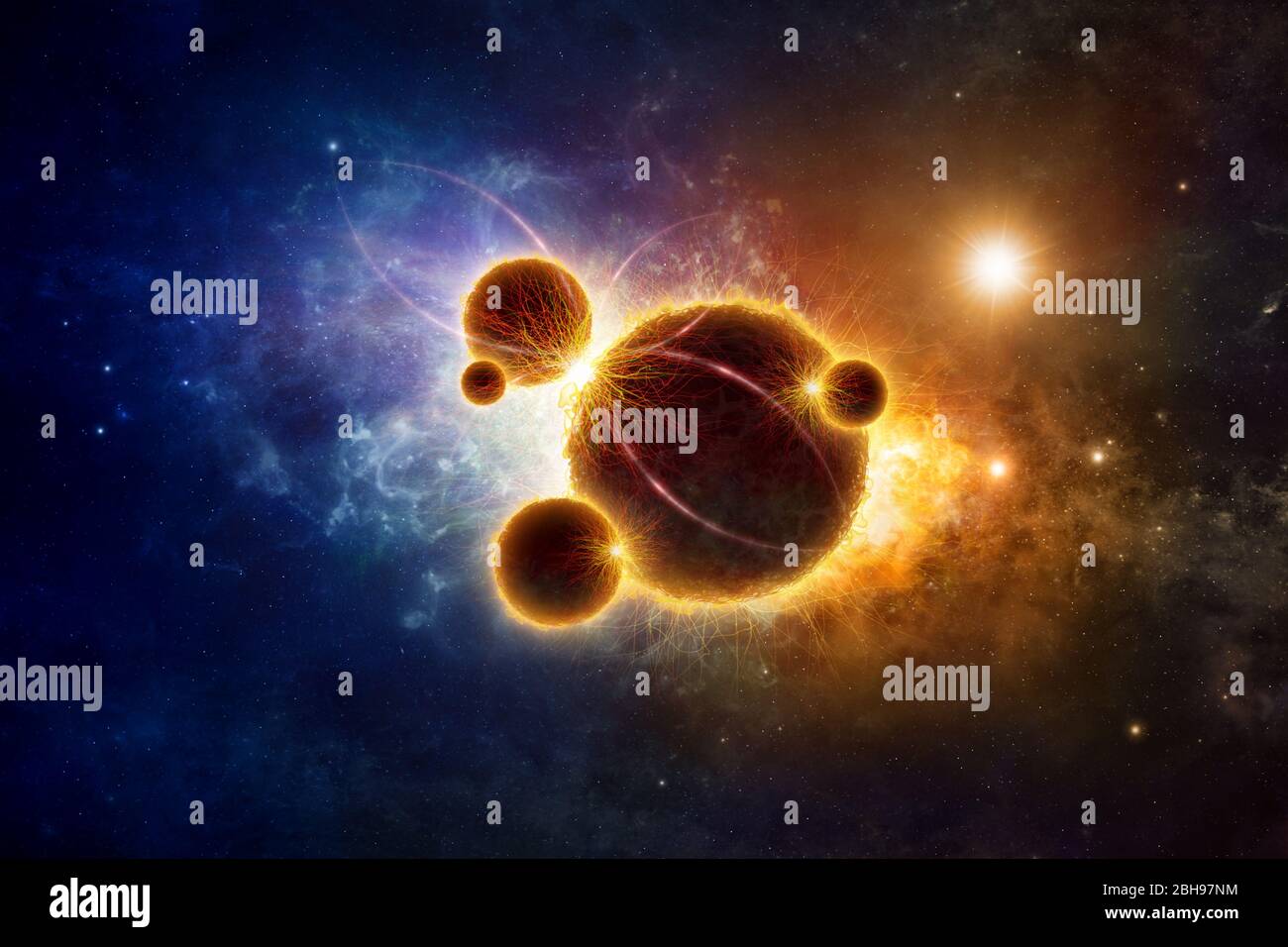 Amazing sci-fi background - supermassive extraterrestrial life form in ...