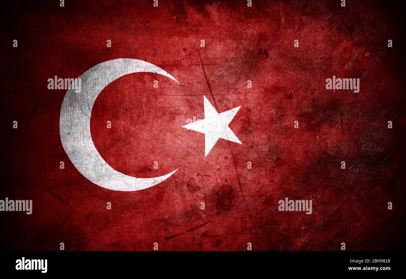 Grunge turkish flag hi-res stock photography and images - Alamy