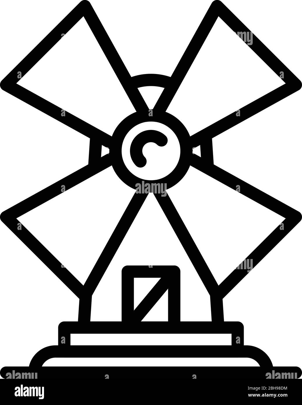 Windmill icon, outline style Stock Vector Image & Art - Alamy