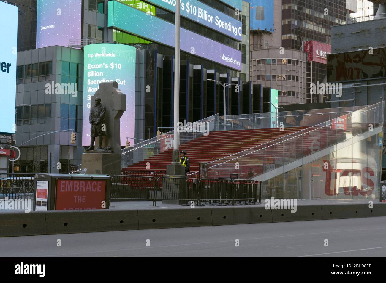 Times square red steps hi-res stock photography and images - Alamy