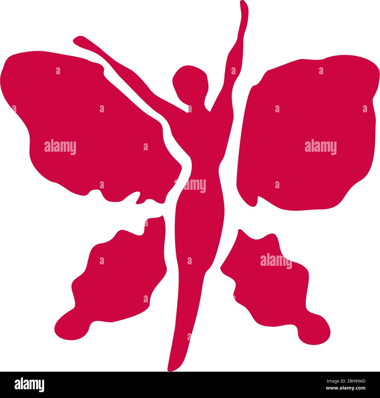 Woman butterfly logo design vector template Stock Vector Image & Art ...