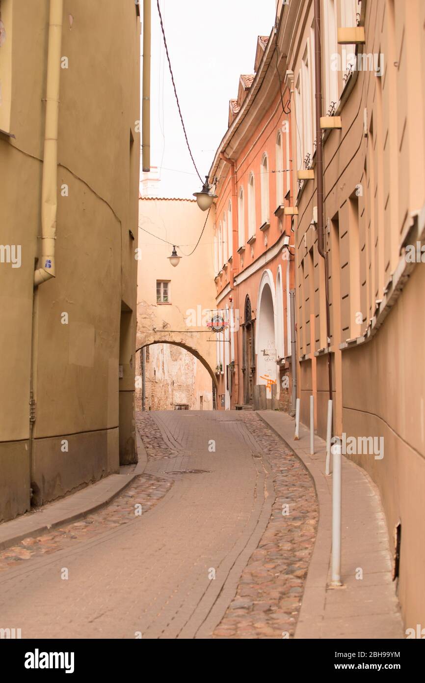 Street scene, Old Town, Vilnius, Lithuania Stock Photo - Alamy