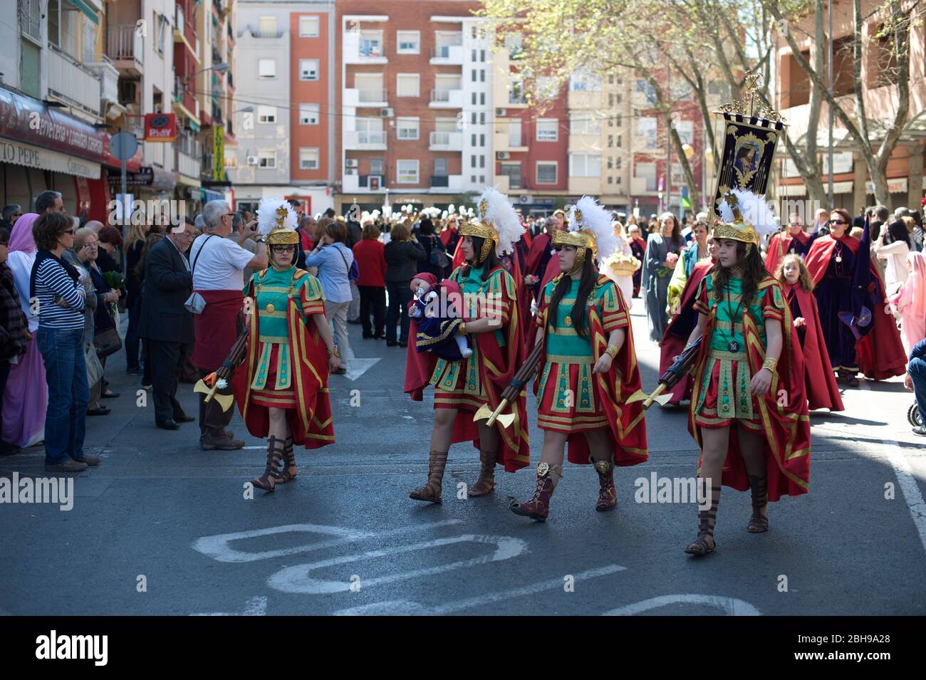 Easter Sunday parade of Holy Week Valencia Stock Photo - Alamy