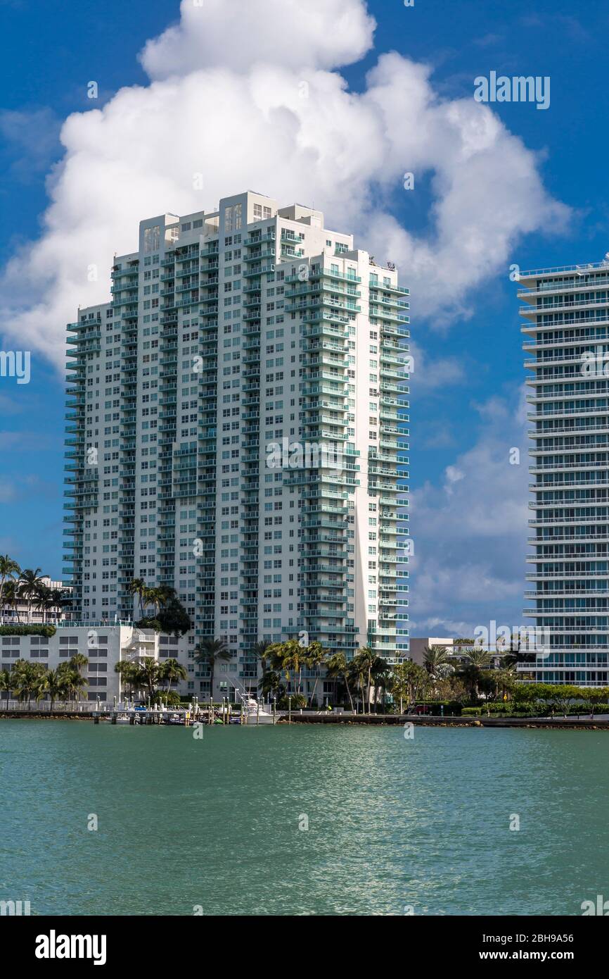 Skyline Miami Beach Miami Dade County Florida Usa North America