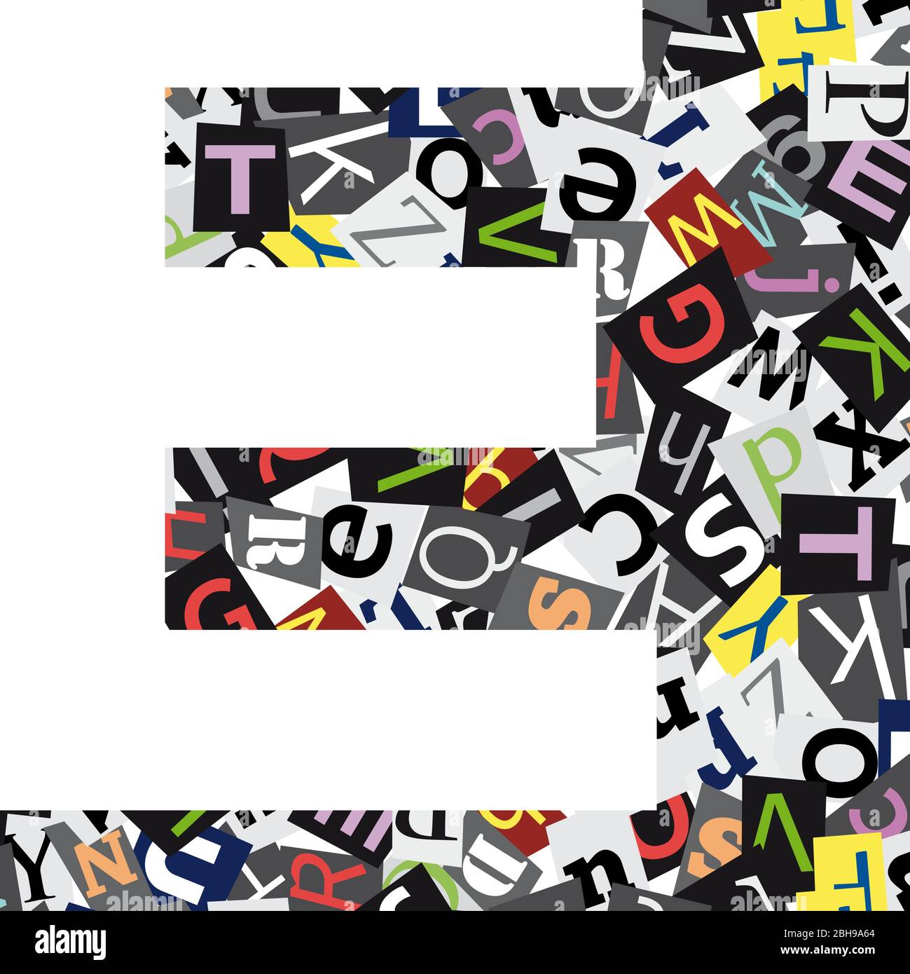 Vector geometric initial letter E on confused alphabet Stock Vector ...