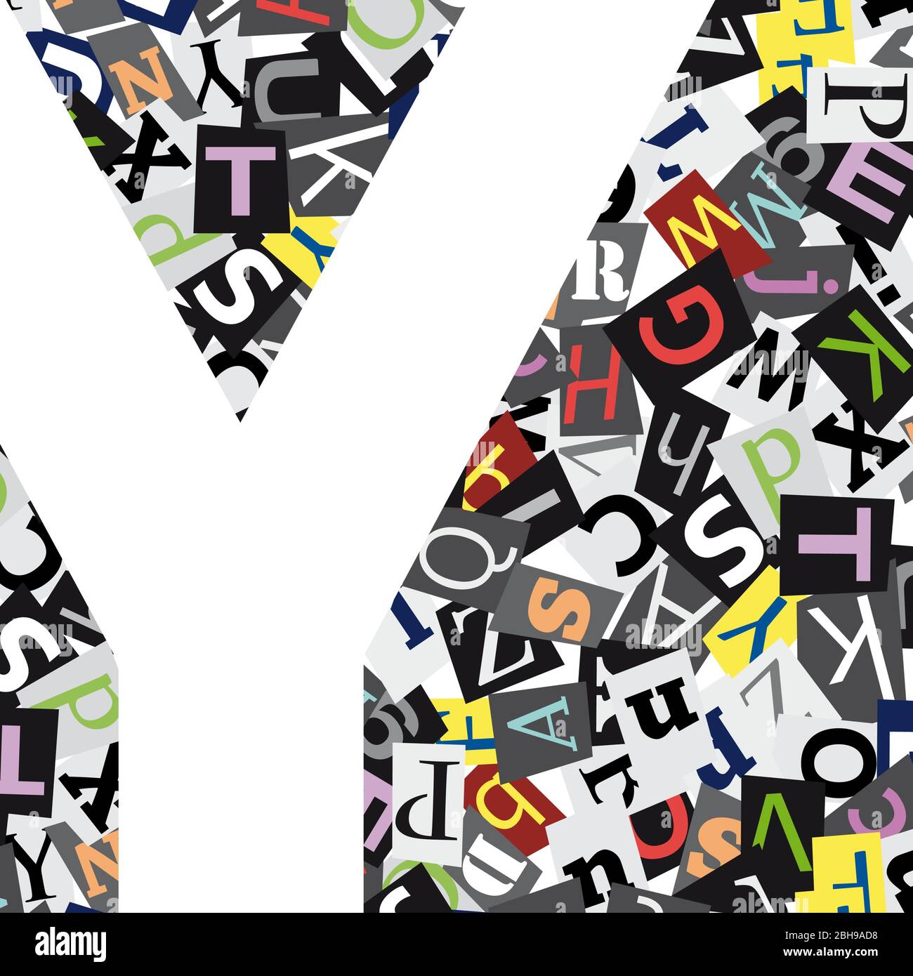 Vector geometric initial letter Y on confused alphabet Stock Vector ...