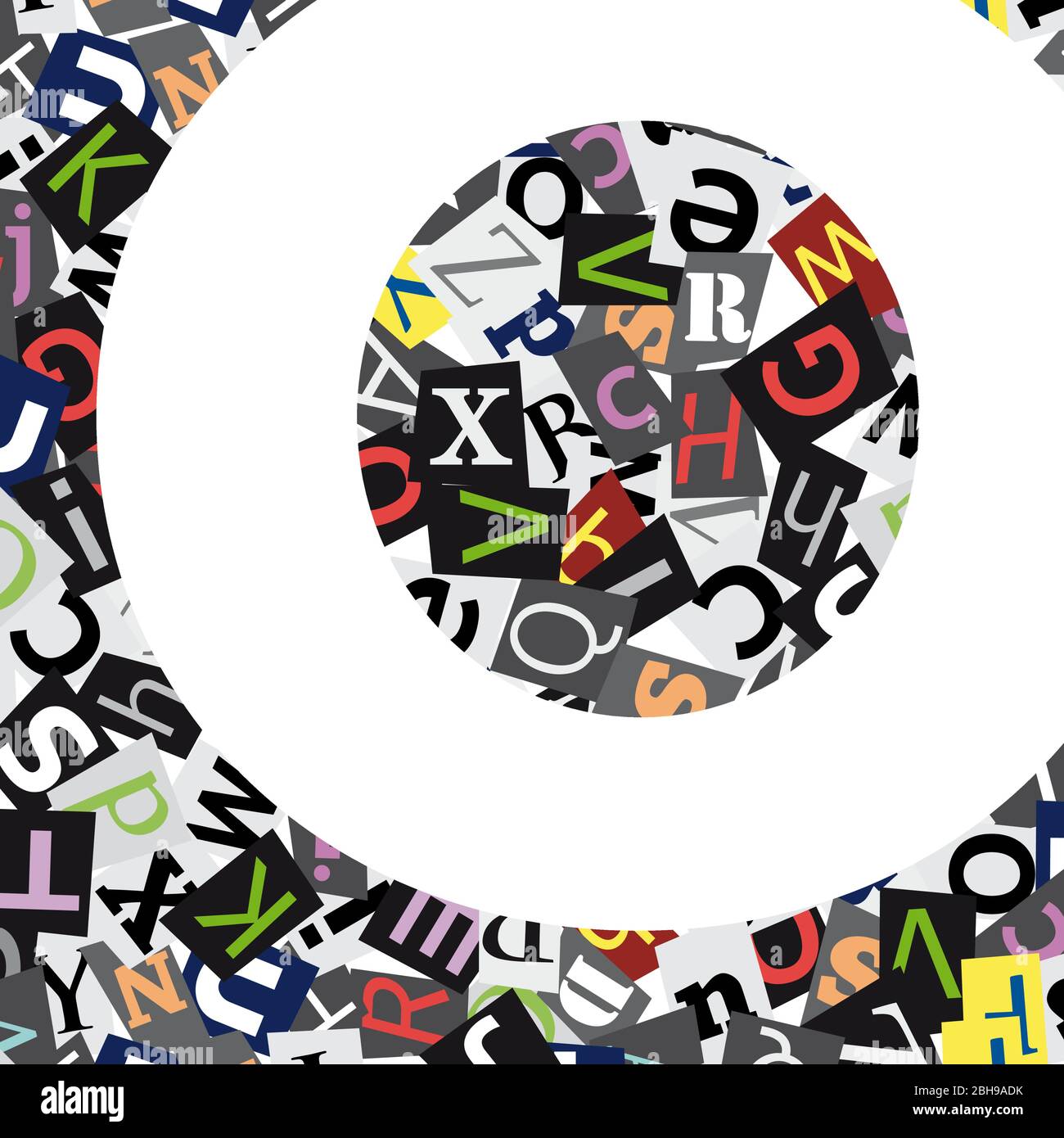 Vector geometric initial letter O on confused alphabet Stock Vector ...