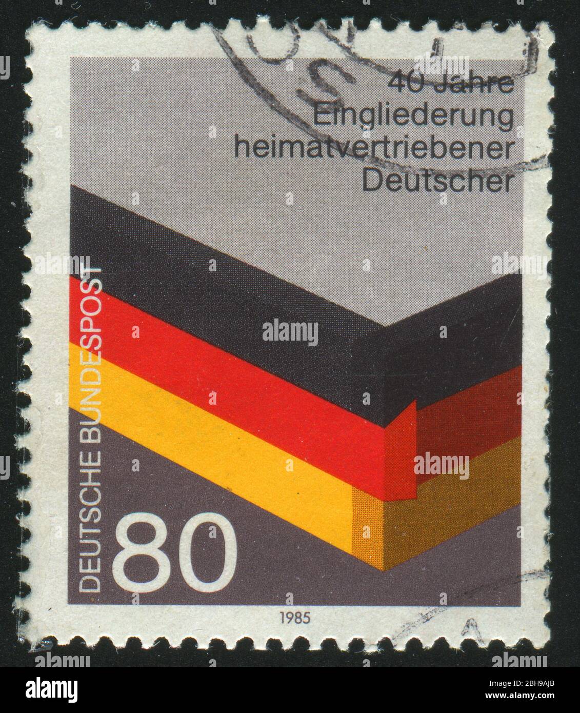 GERMANY - CIRCA 1985: stamp printed by Germany, shows flag, circa 1985 ...