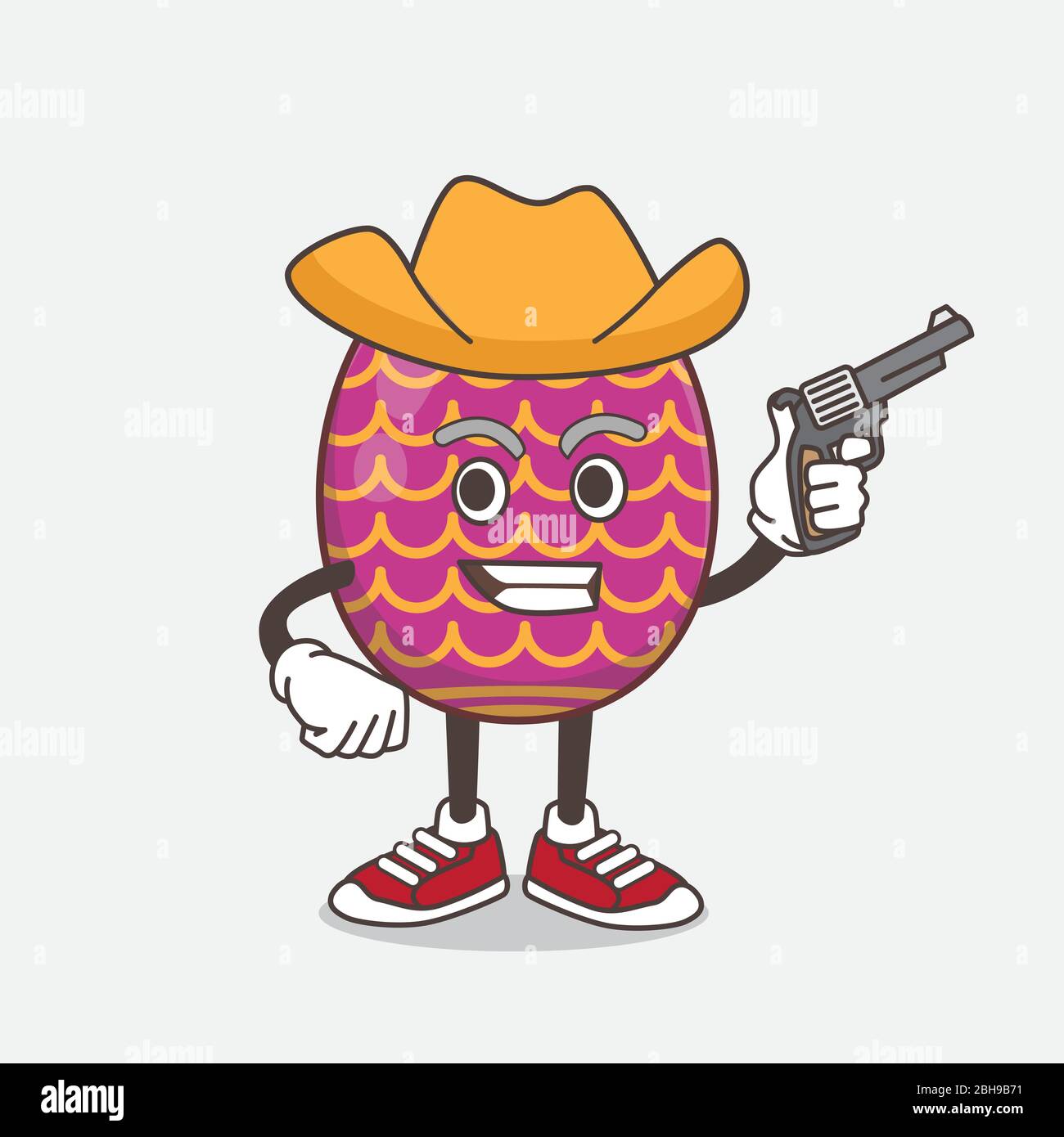 Illustration of Easter Egg Mascot Vector Character with Pose Stock ...
