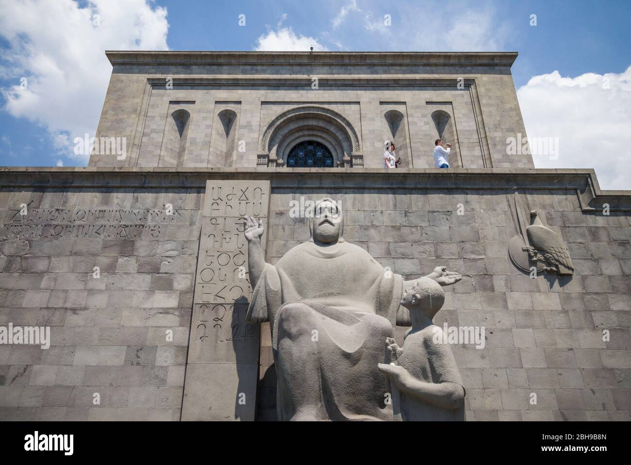 Armenia, Yerevan, Matenadaran Library, statue of St. Mesrop Mashtots ...
