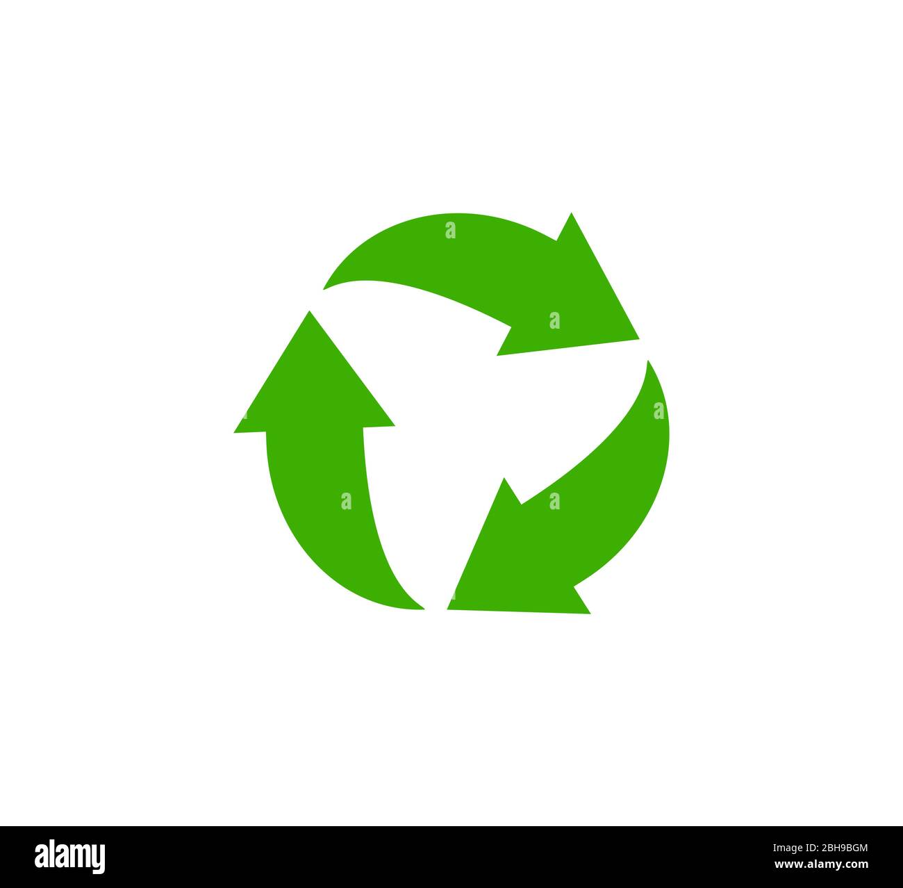 Recycle icon, garbage sorting symbol, waste recycling sign, green ...