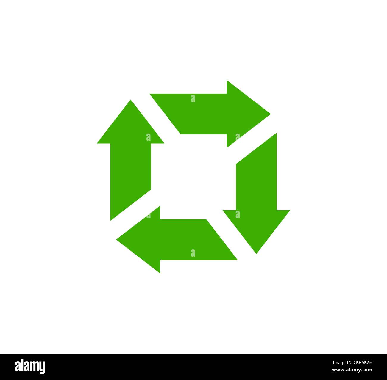 Recycle icon, garbage sorting symbol, waste recycling sign, green ...
