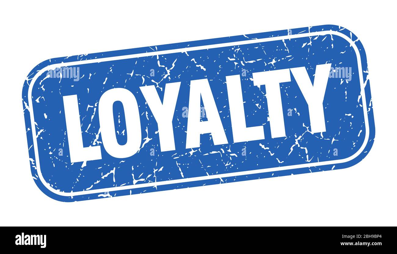 loyalty stamp. loyalty square grungy blue sign Stock Vector Image & Art ...