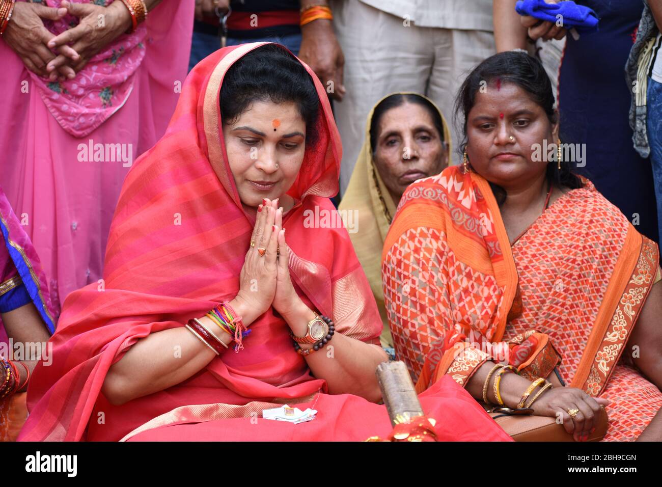 Krishna Gaur ji BJP pradesh mantri and EX mayor tree plantation Stock ...