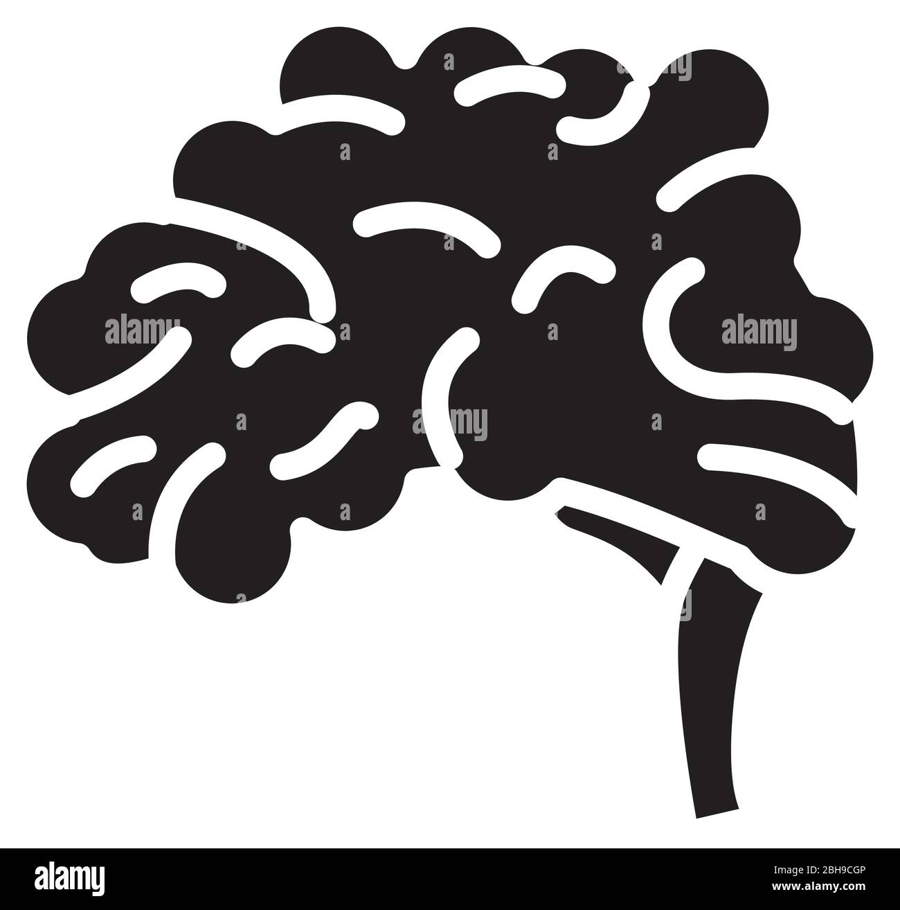 brain human organ silhouette style icon Stock Vector Image & Art - Alamy