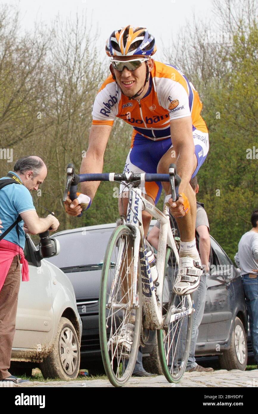 Sebastian Langeveld of Rabobank during the Paris Roubaix 2009, cycling ...