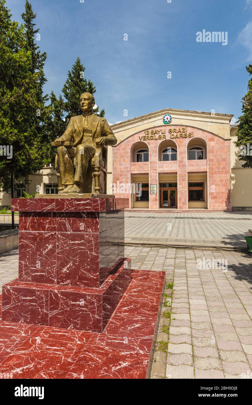 Azerbaijan, Zaqatala, Rasulzade Park Square Stock Photo - Alamy
