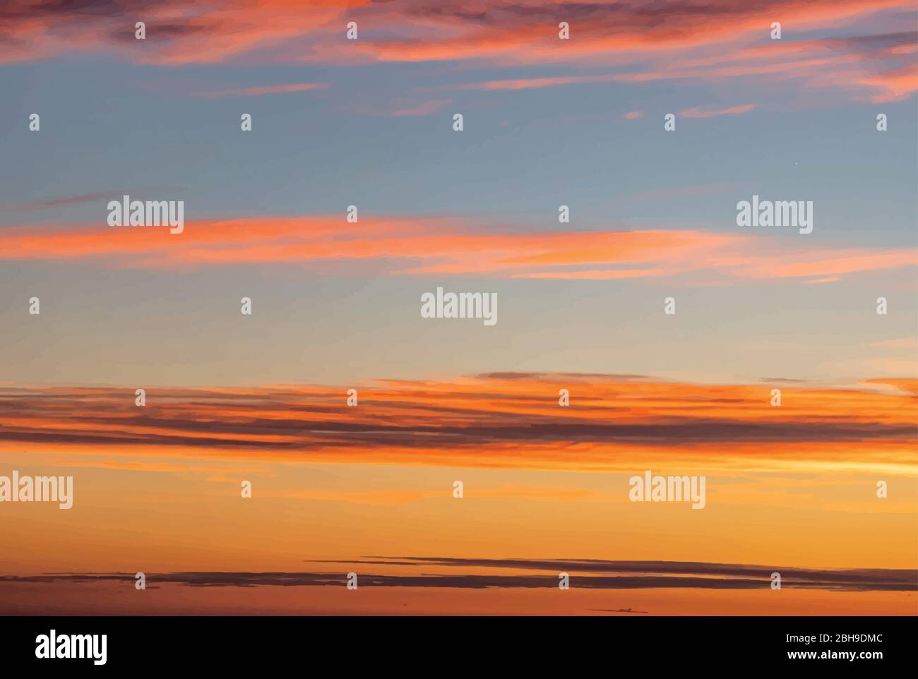 Dawn sunrise landscape dramatic Stock Vector Images - Alamy