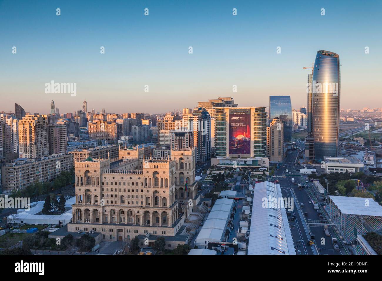Azerbaijan, Baku, high angle skyline with Dom Soviet Government House ... Azerbaijan, Baku, high angle skyline with Dom Soviet Government House ...