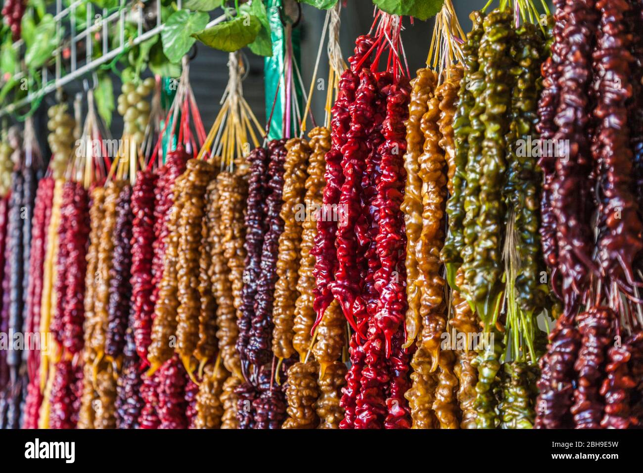 Georgia, Tbilisi, churchkhela, traditional Georgian candy Stock Photo ...