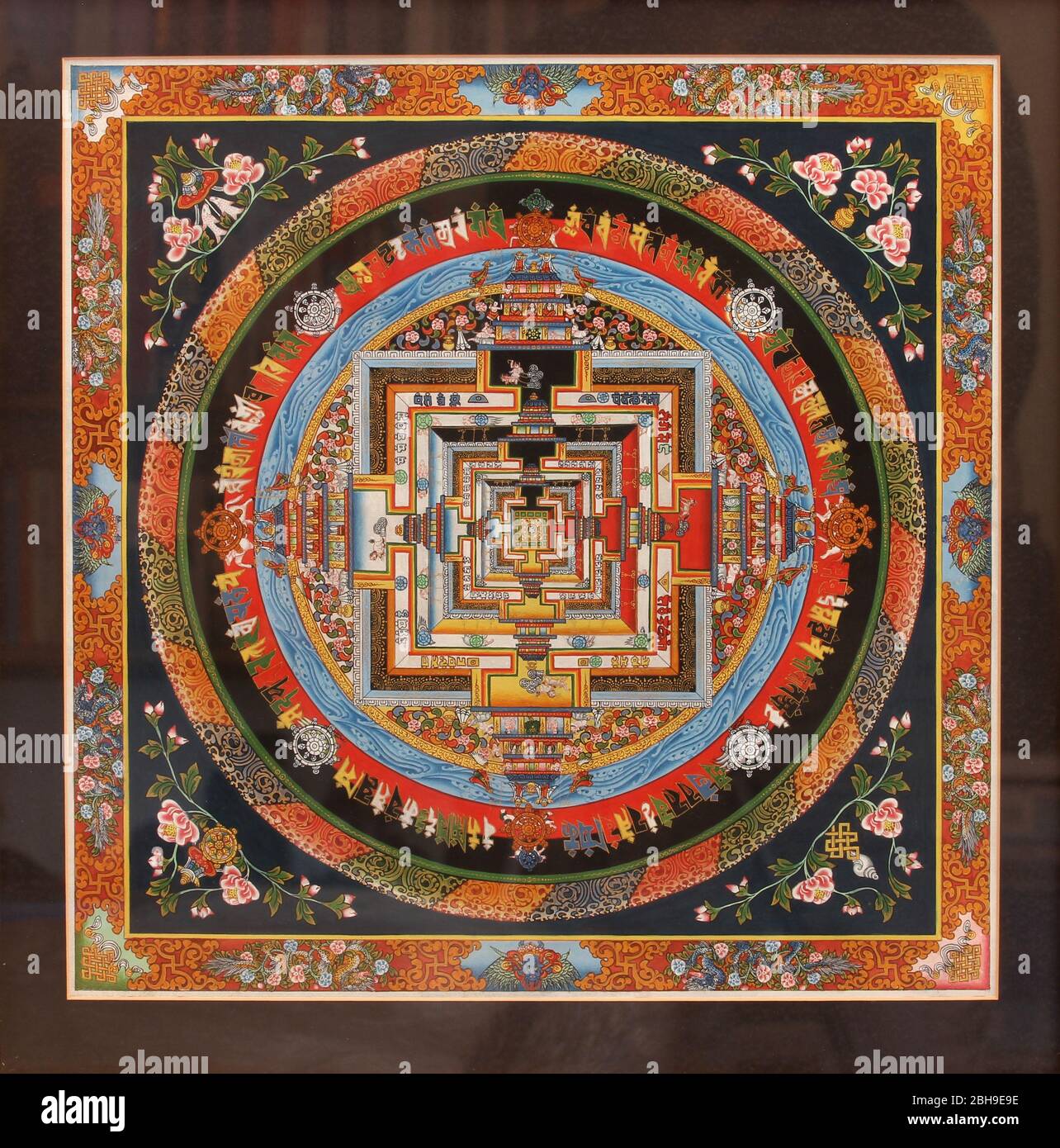 Kalachakra mandala painting Stock Photo - Alamy