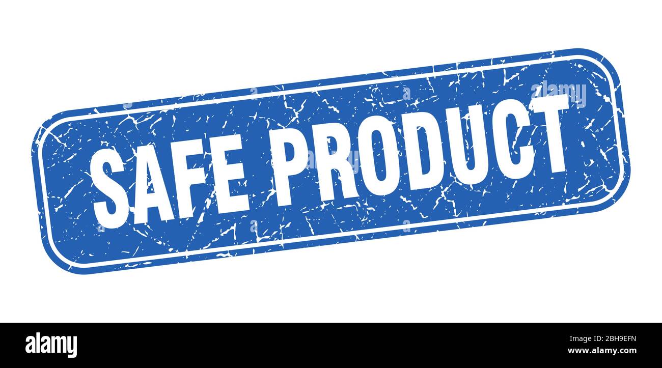 safe product stamp. safe product square grungy blue sign Stock Vector ...