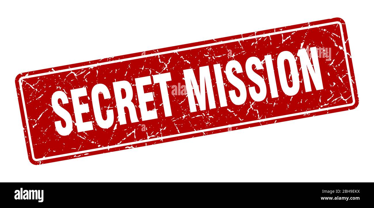 secret mission stamp. secret mission vintage red label. Sign Stock ...