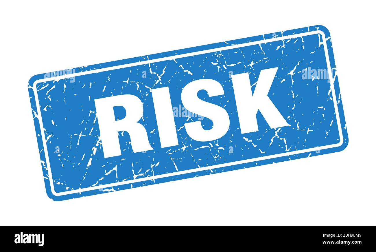 Risk blue square grunge Stock Vector Images - Alamy