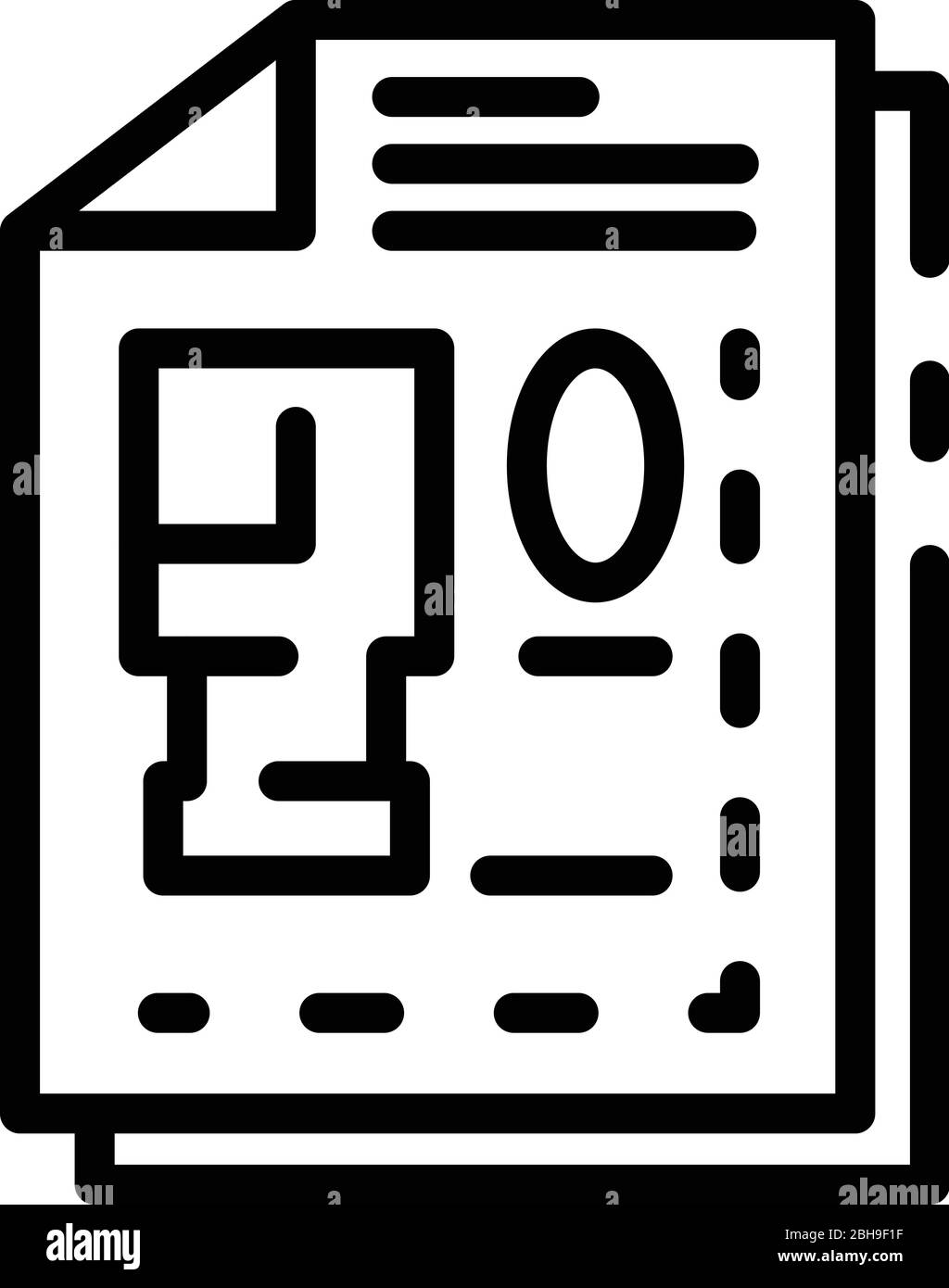 Landscape designer paper icon, outline style Stock Vector Image & Art ...