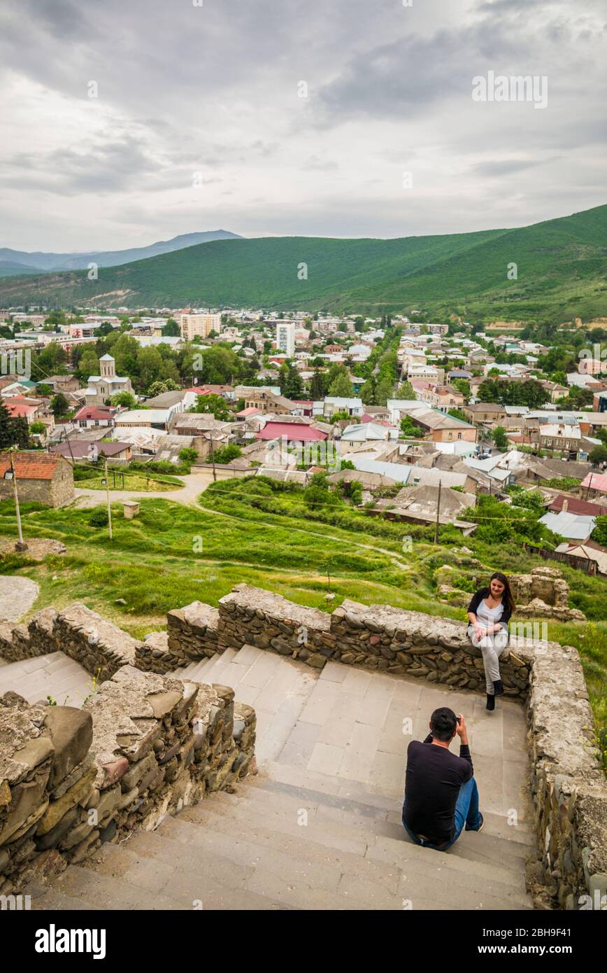 Georgia, Gori, Gori Fortress, old 17th century fort, visitors, no ...