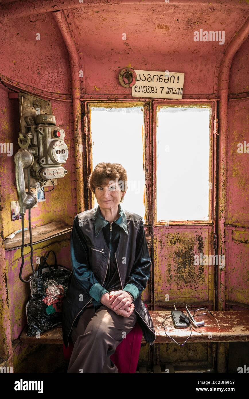 Georgia, Chiatura, mining town cable car operator, no releases Stock ...