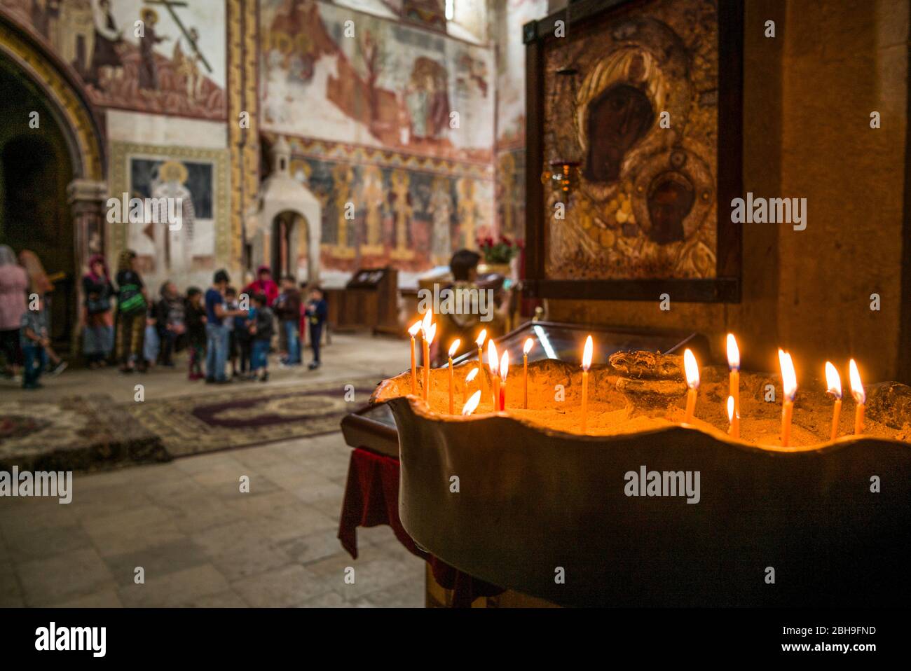 Georgia, Kutaisi, Gelati Monastery, church interior Stock Photo - Alamy