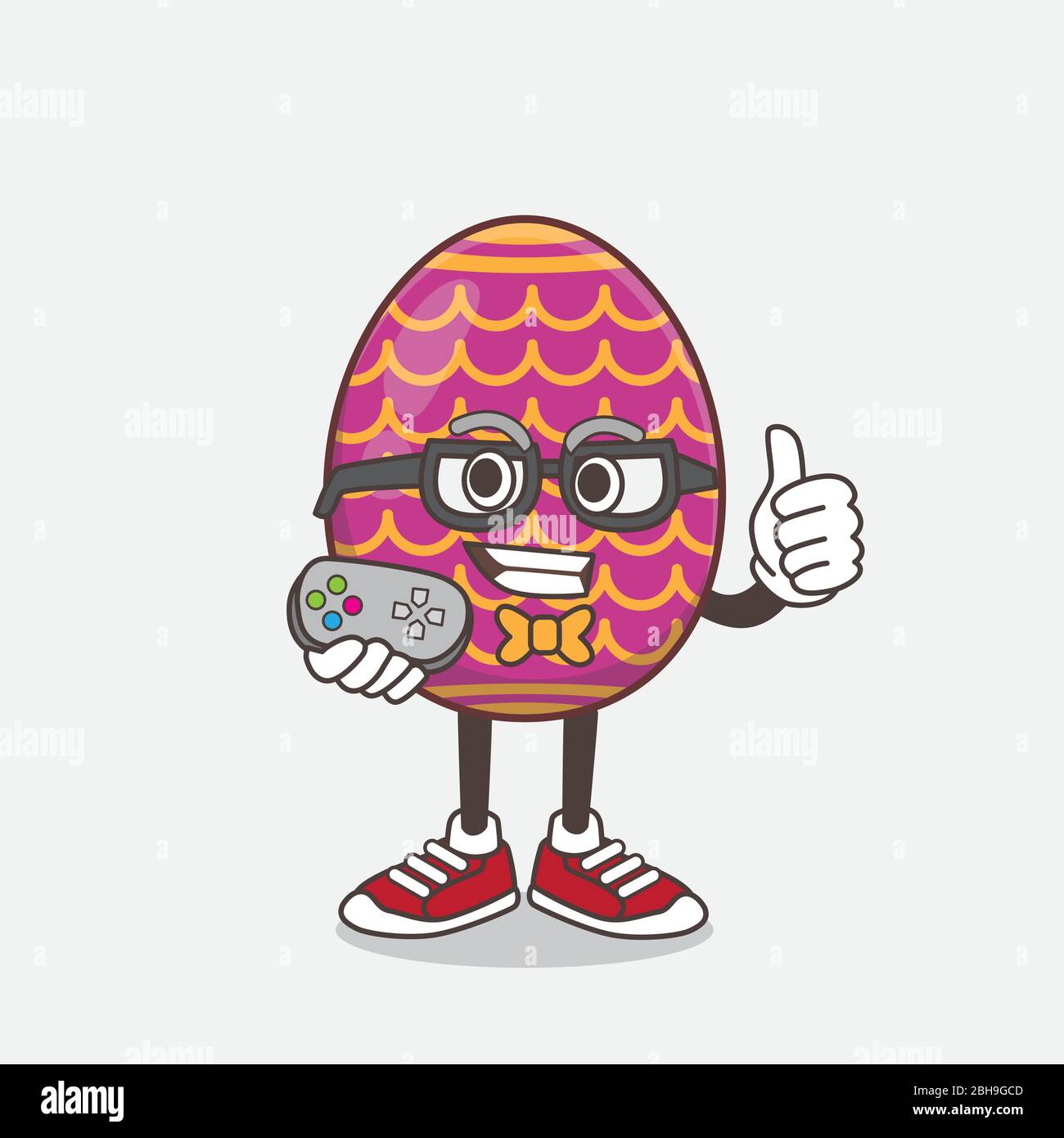 Illustration of Easter Egg Mascot Vector Character with Pose Stock ...