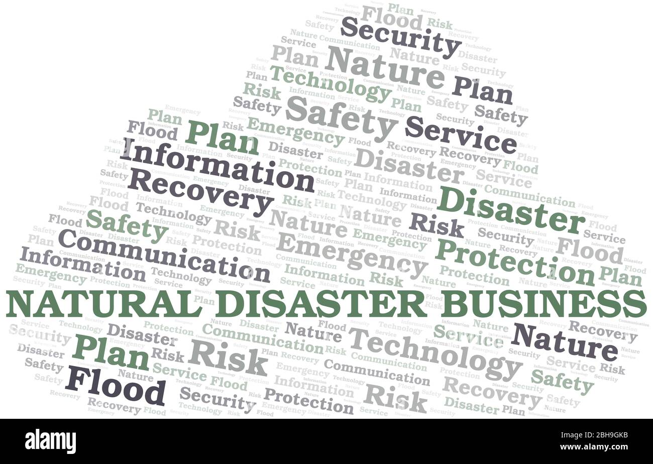Natural Disaster Business typography vector word cloud. Wordcloud ...