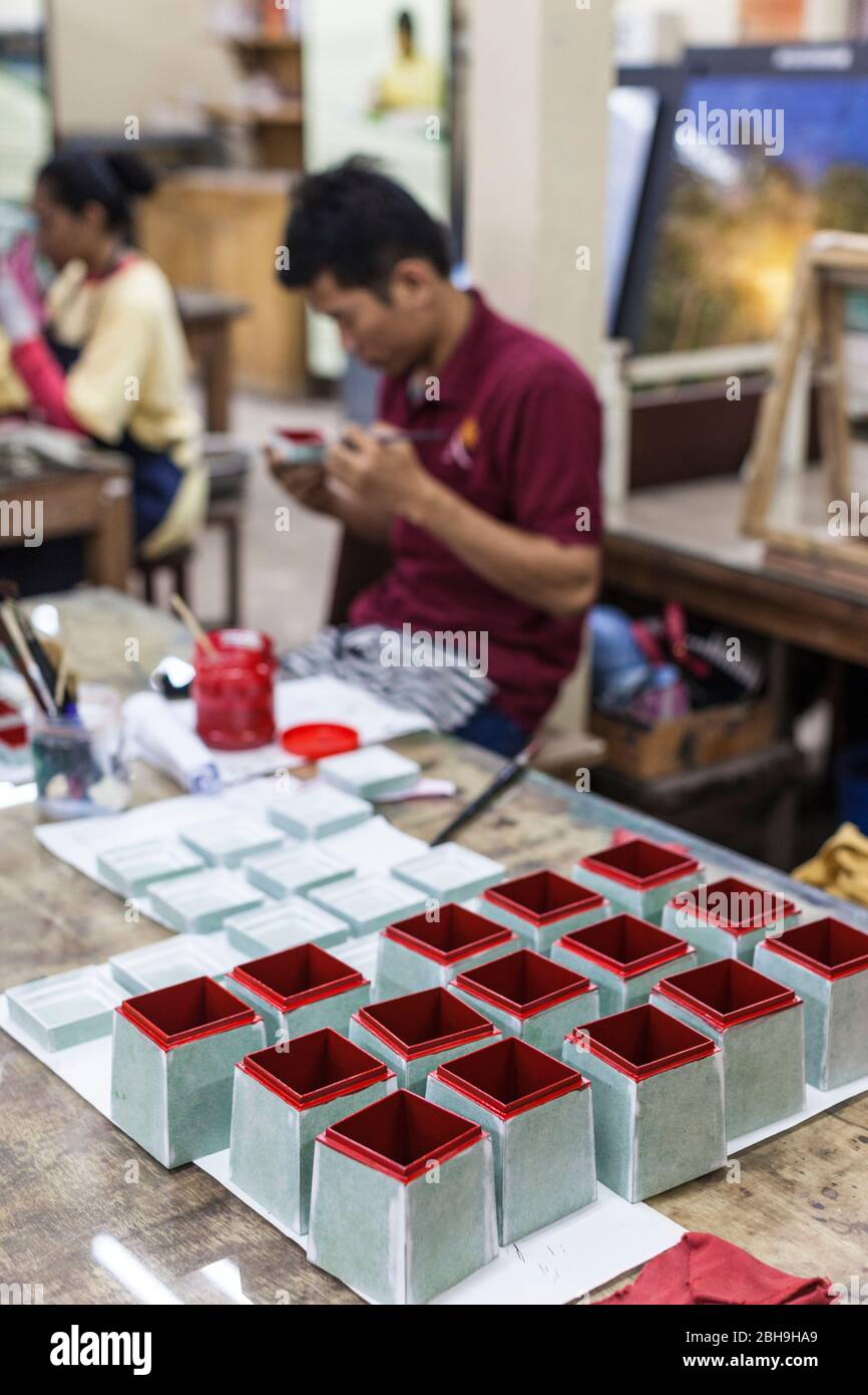 Cambodia, Siem Reap, Artisans Angkor, traditional craft workshop ...