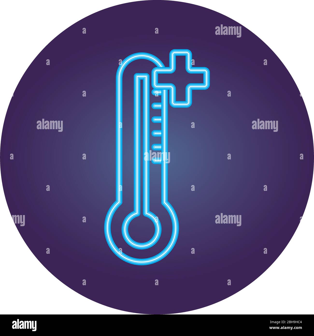 thermometer measure temperature neon style Stock Vector Image & Art - Alamy