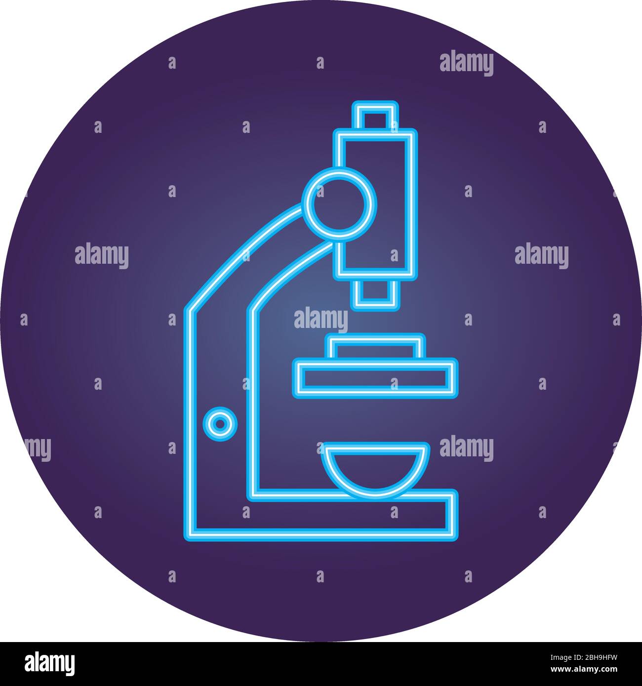 microscope laboratory neon style icon Stock Vector Image & Art - Alamy