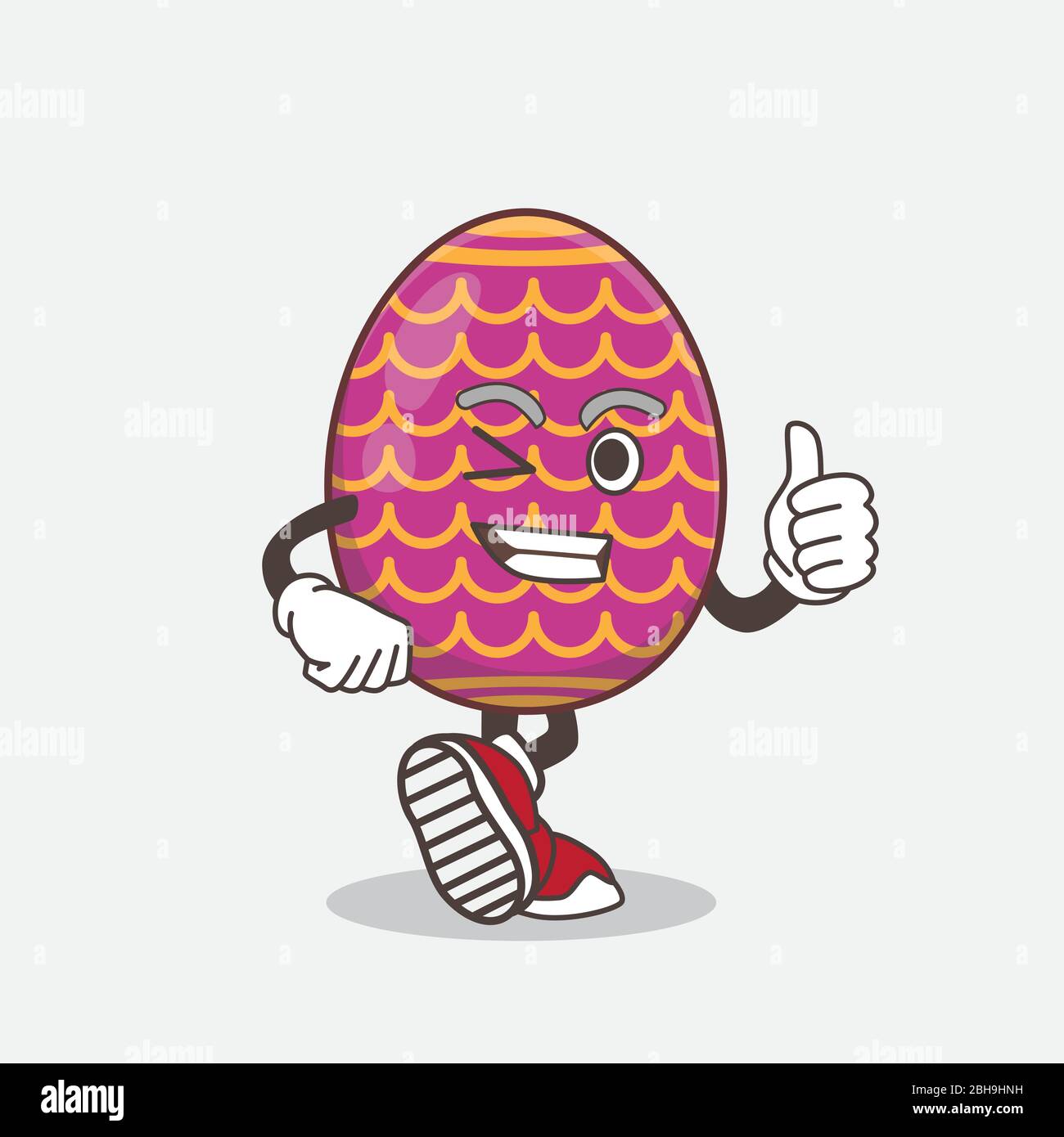 Illustration of Easter Egg Mascot Vector Character with Pose Stock ...