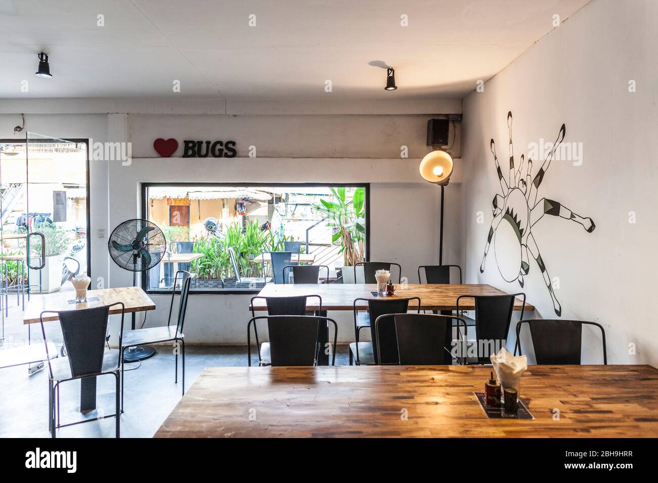 Cambodia, Siem Reap, Bugs Cafe, restaurant that serves cooked insects ...