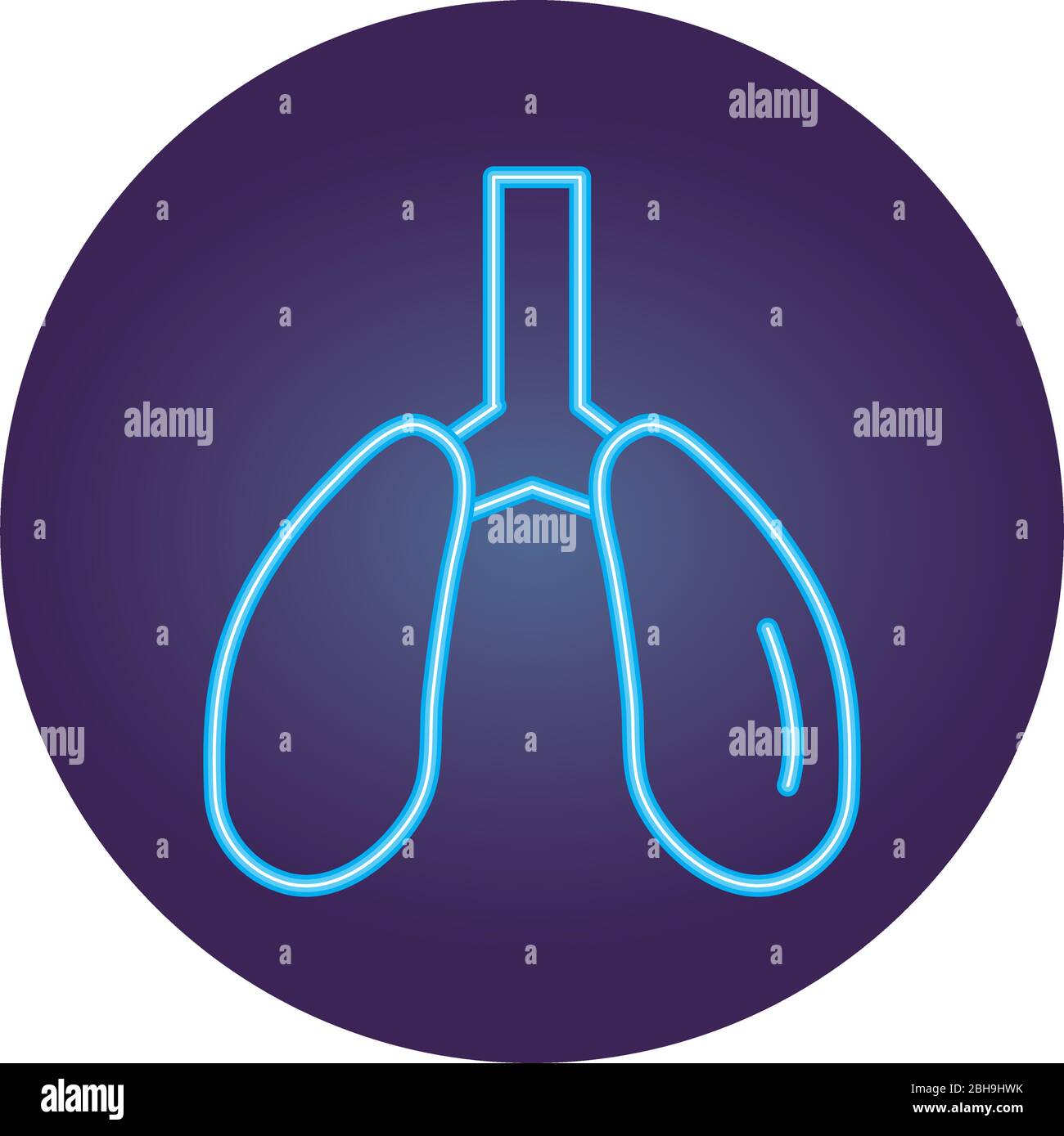 Human lungs neon style hi-res stock photography and images - Alamy