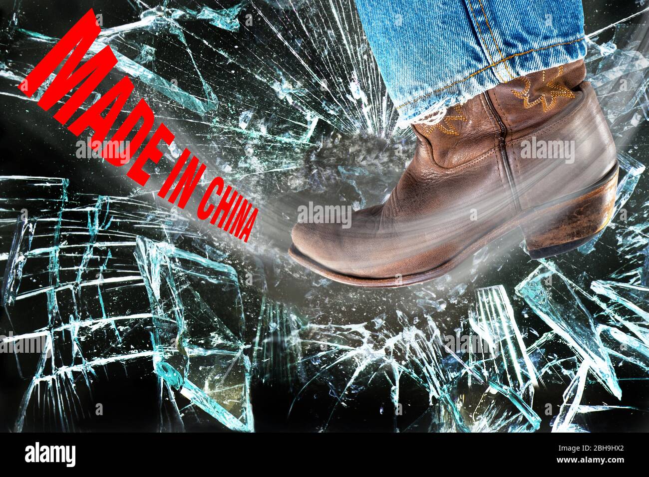 Cowboy boot kicking hi-res stock photography and images - Alamy