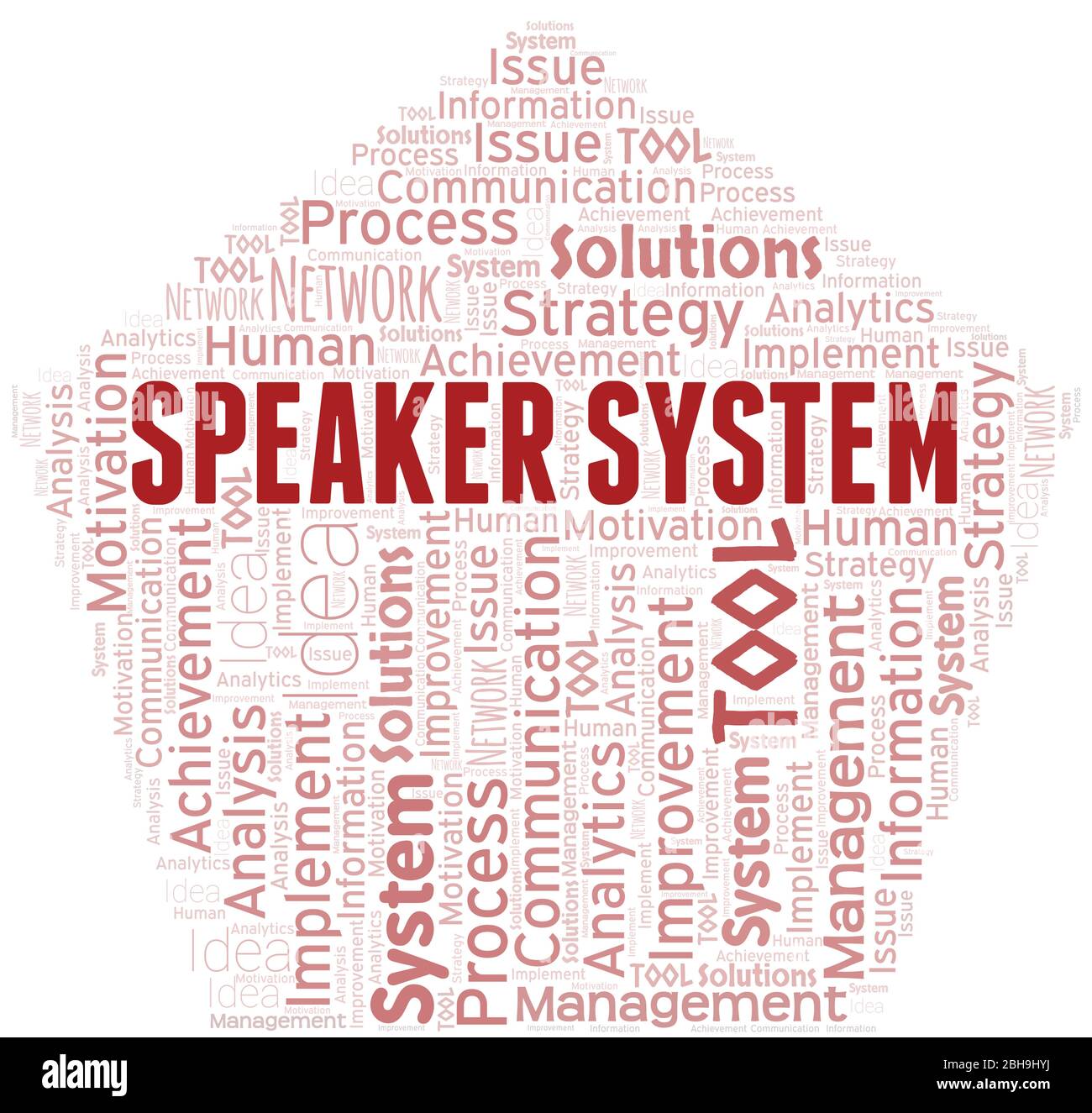 Speaker System typography vector word cloud. Wordcloud collage made ...