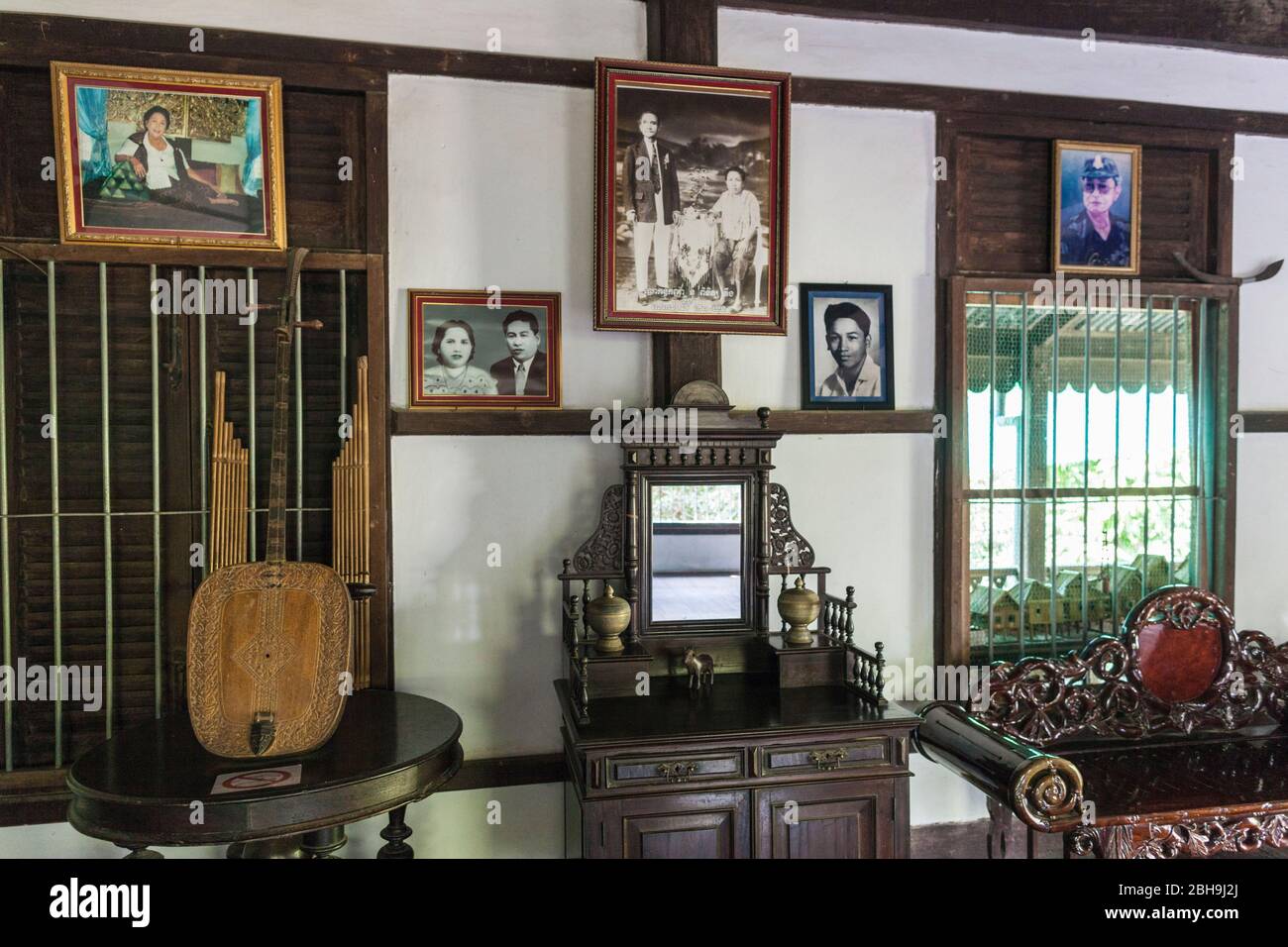 Cambodia, Battambang, Wat Kor Village, Bun Roerng House, traditional ...