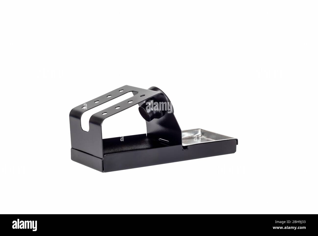 Soldering iron stand electronic work tool. Isolated on a white ...