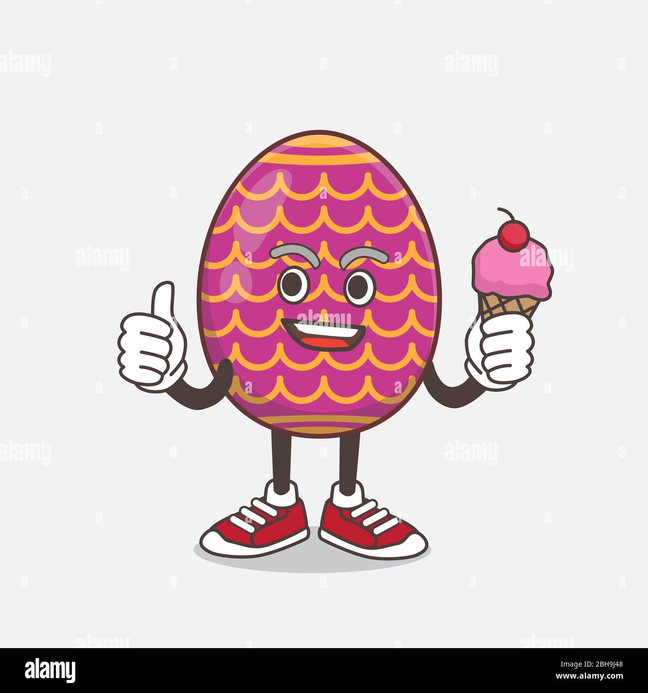 Illustration of Easter Egg Mascot Vector Character with Pose Stock ...