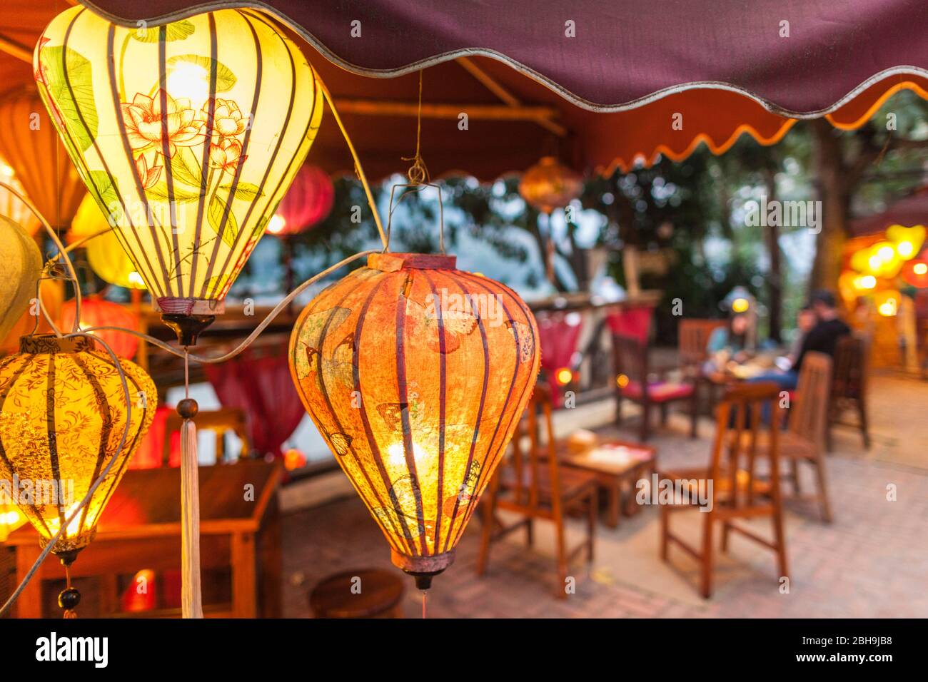 Laos, Luang Prabang, lanterns along Mekong Riverfront Stock Photo - Alamy