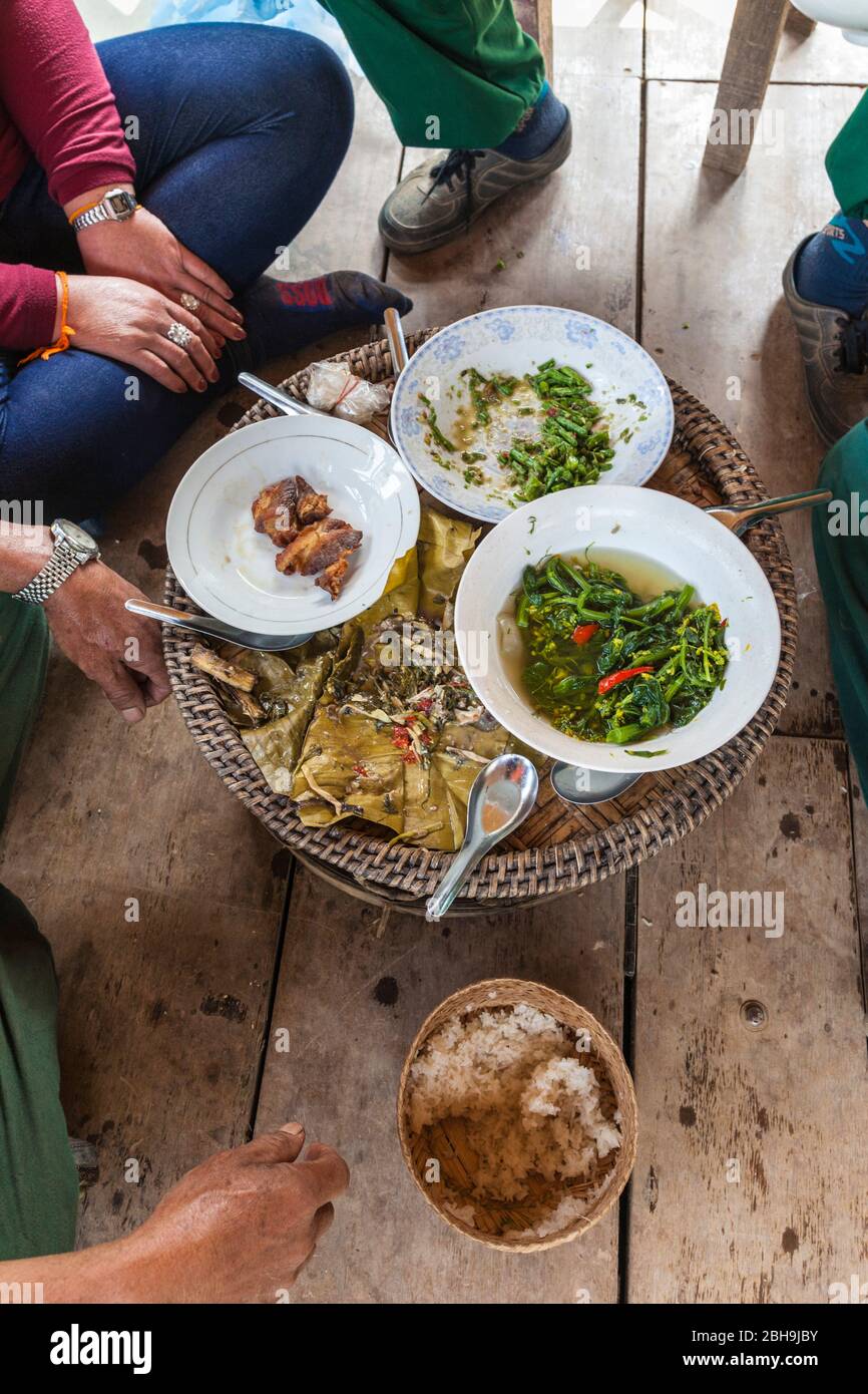 Traditional lao communal meal hi-res stock photography and images - Alamy