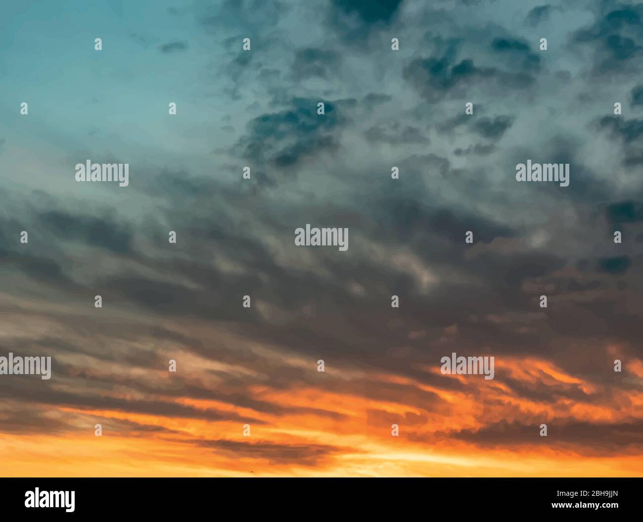 Dawn sunrise landscape dramatic Stock Vector Images - Alamy